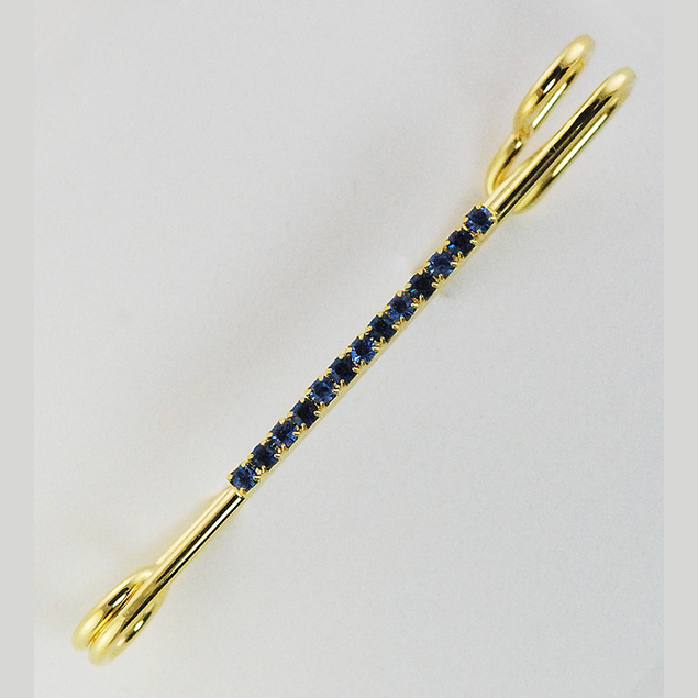 Finishing Touch Gold Stock Pin with Light Blue and Sapphire Rhinestone ...